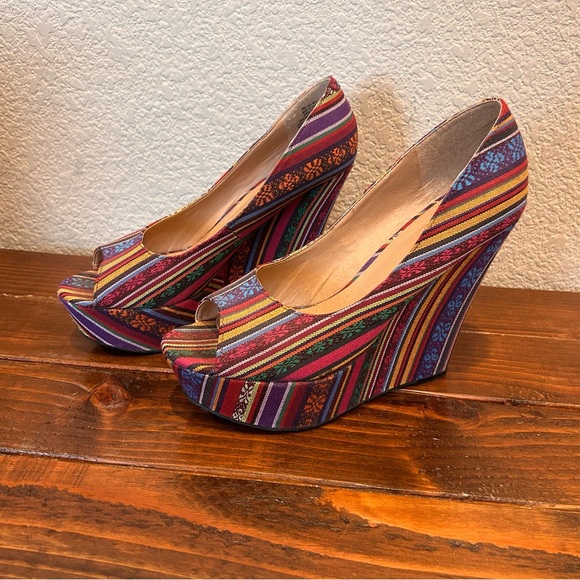 Candie's | Shoes | Candies 85 Colorful Platform Wedges | Poshmark